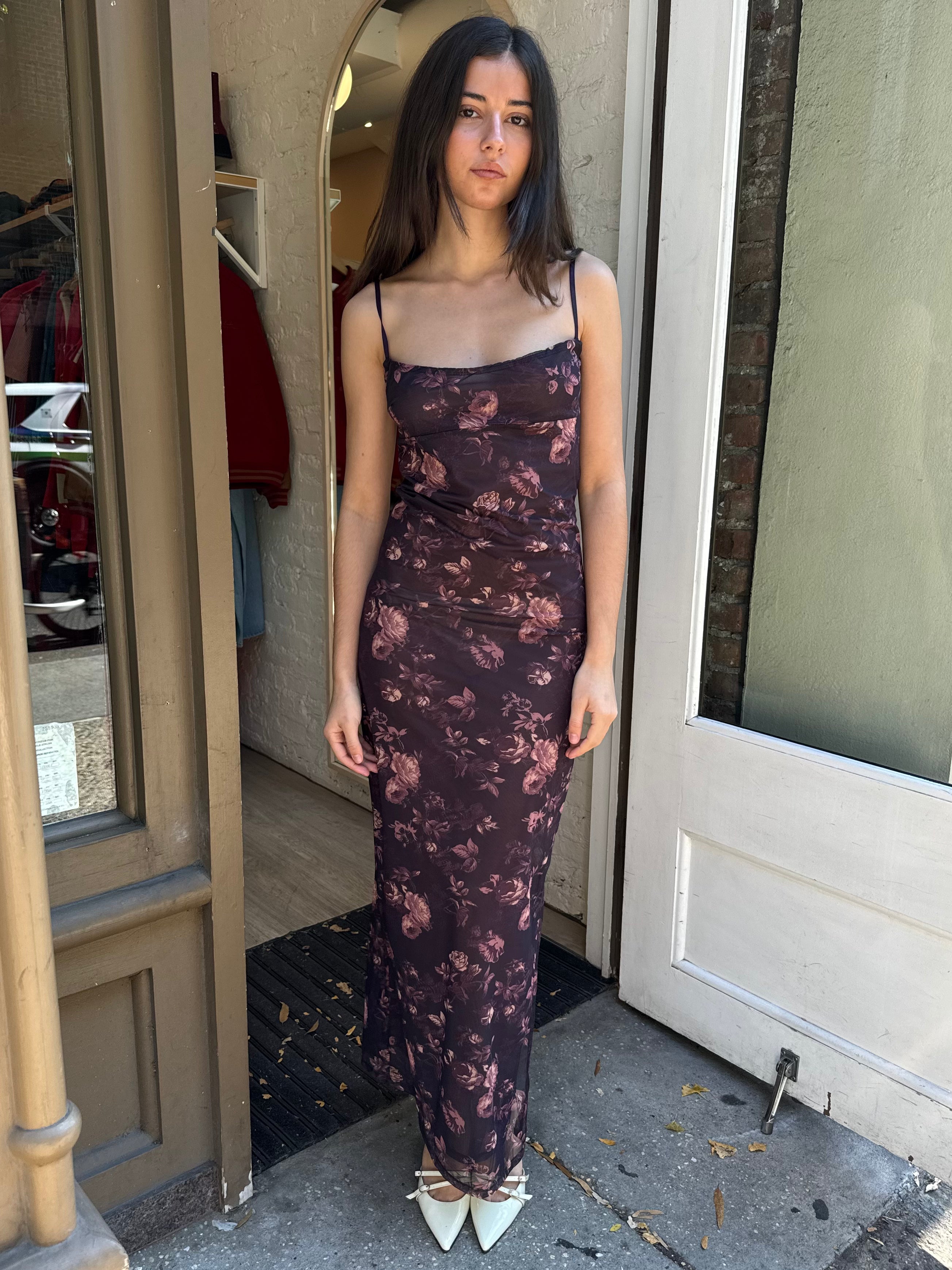Dezza Maxi Dress in Purple Floral – Isalis