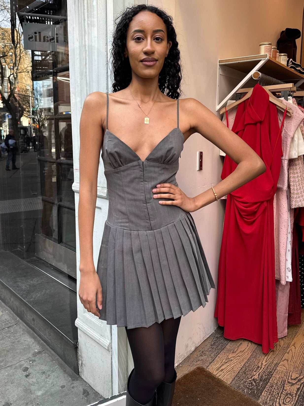 Kyle Dress in Charcoal – Isalis