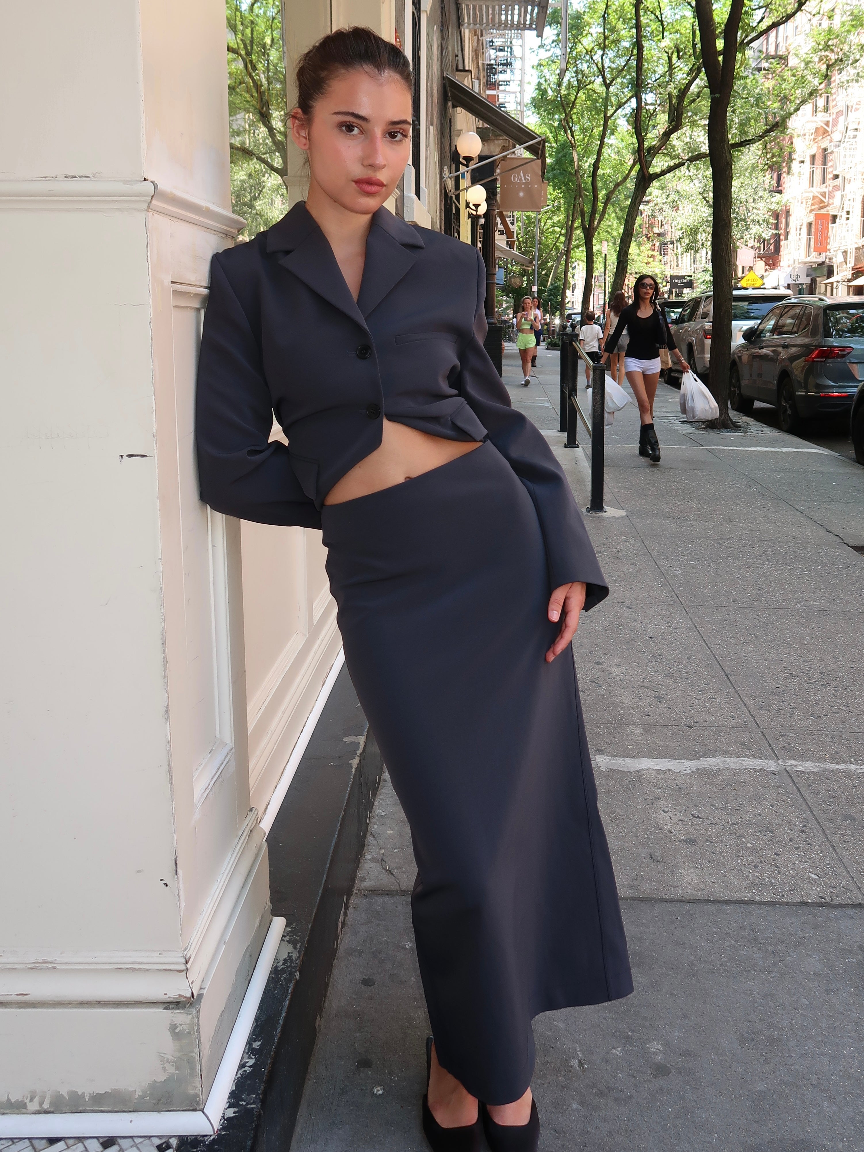 Nya Skirt in Dusty Blue – Isalis