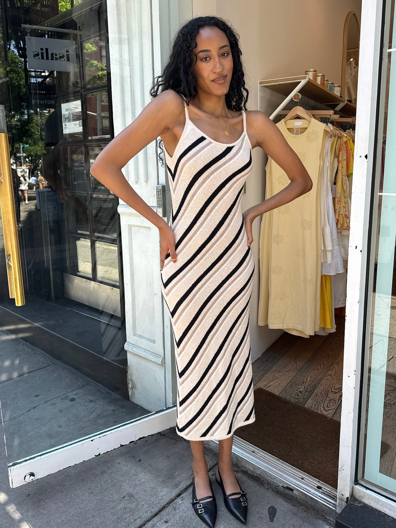 Husk Stripe Knit Dress – Isalis