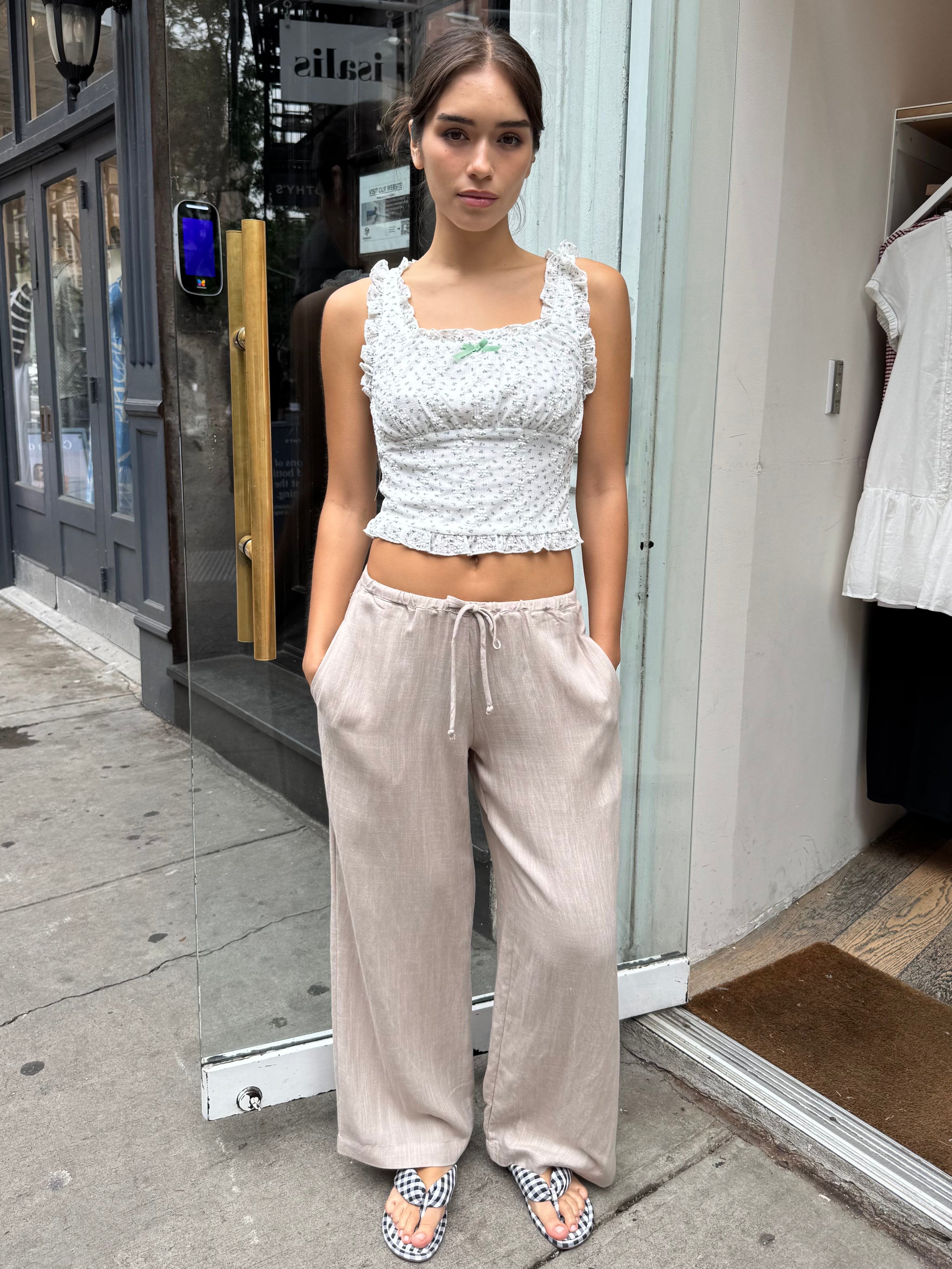 Angela Pants in Khaki – Isalis