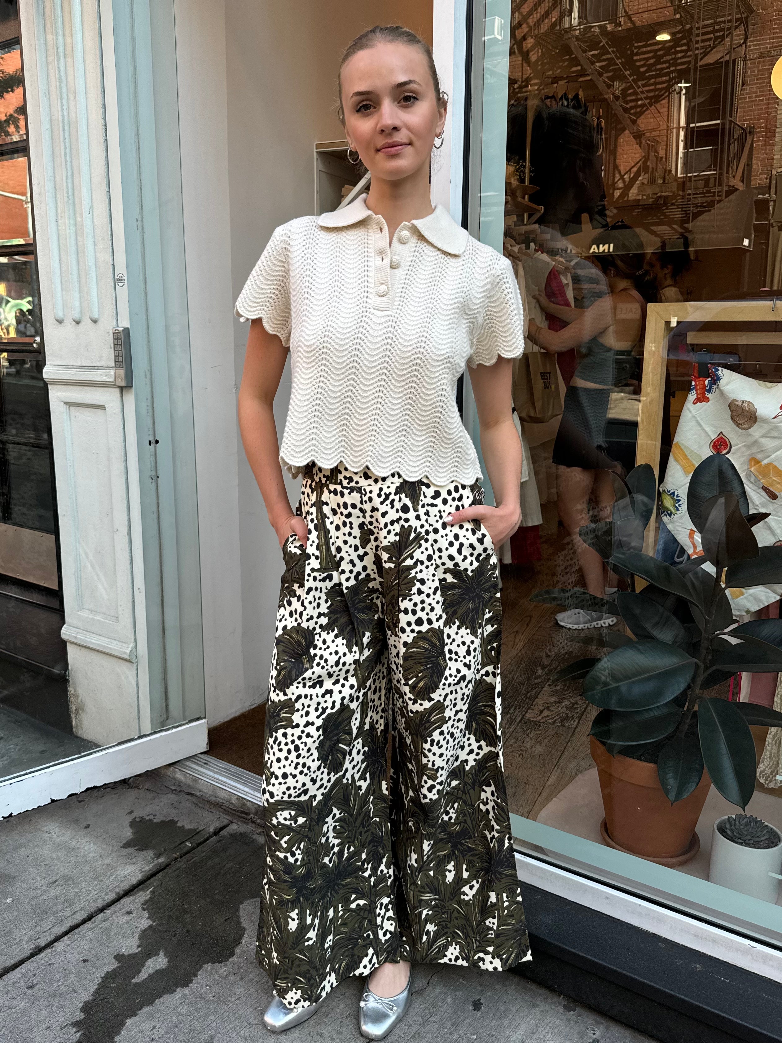 Coston Pants in Midnight Palm – Isalis