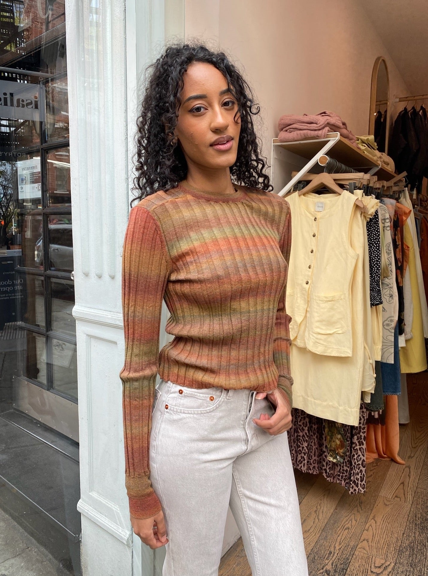 Poor Boy Rib Slim Pullover in Bayleaf – Isalis